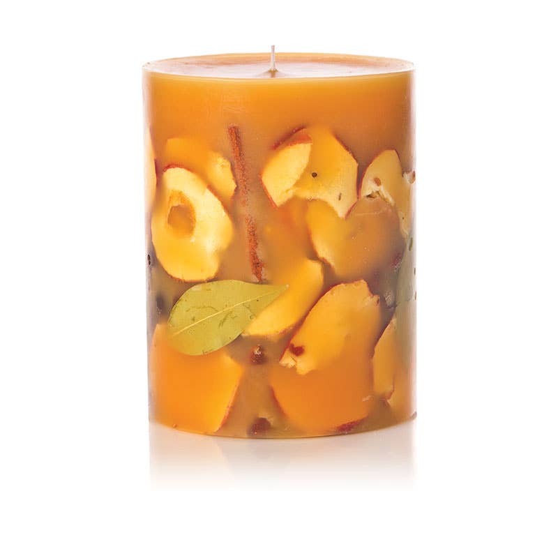 Rosy Rings - Spicy Apple Medium Round Botanical Candle | Hartmann Farmhouse